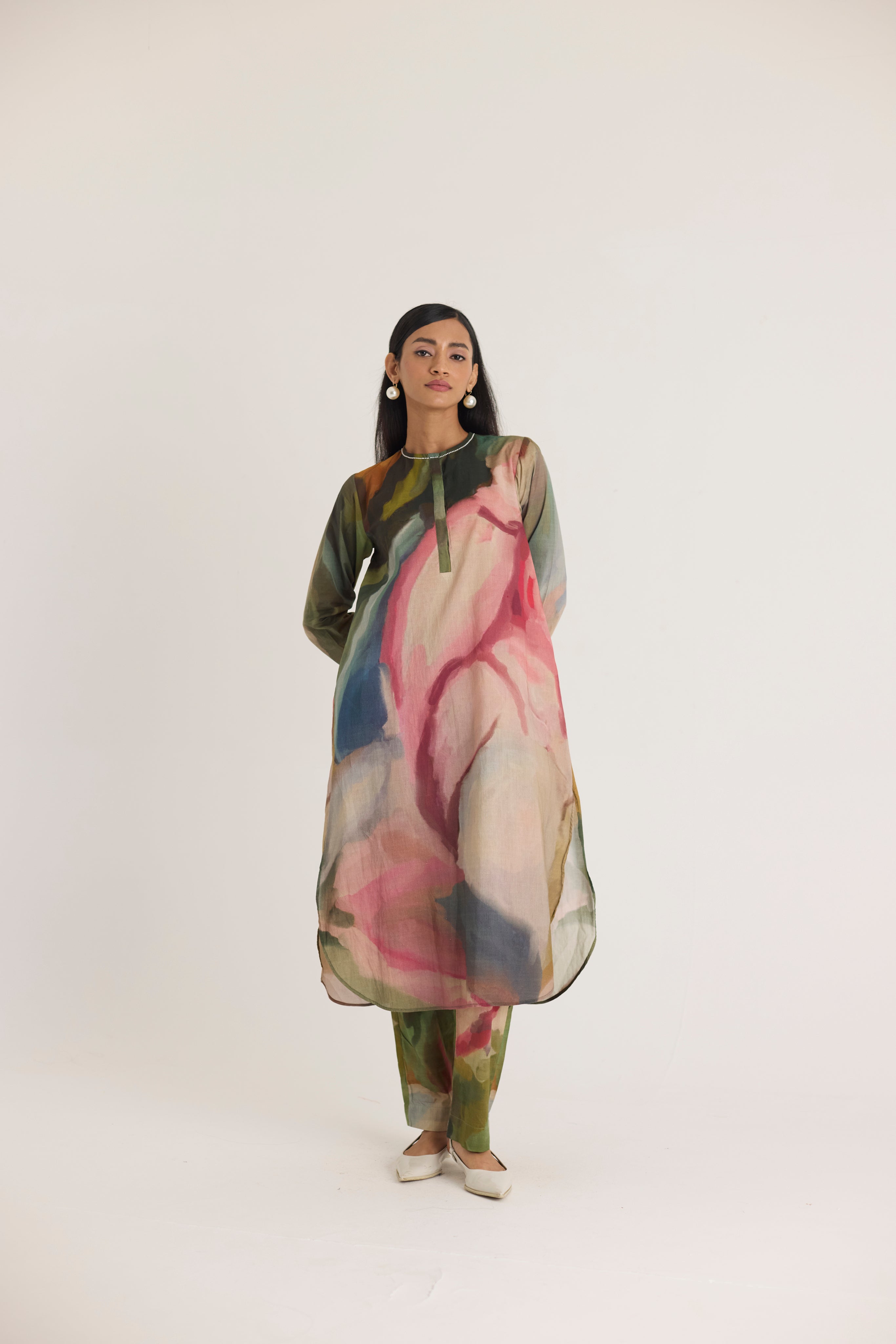 Tilly Long Cotton Kurta Set – Yam India